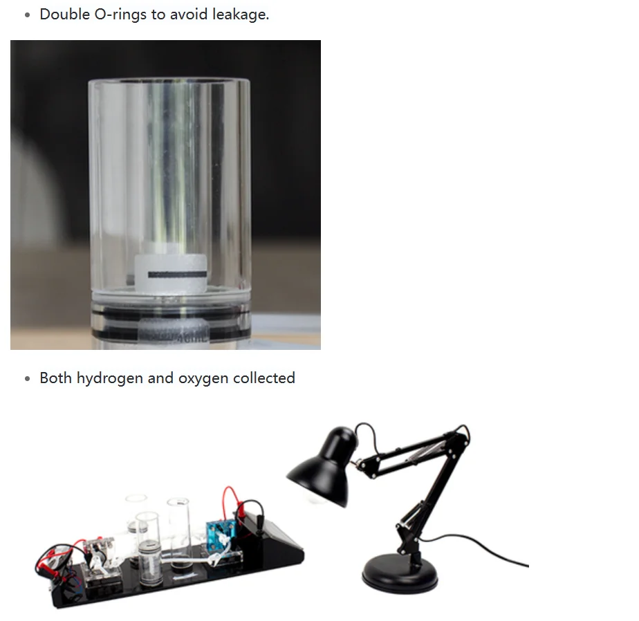 YIXIST YEL-3028A Hydrogen Oxygen Fuel Cell Experiment Educational Kit ...