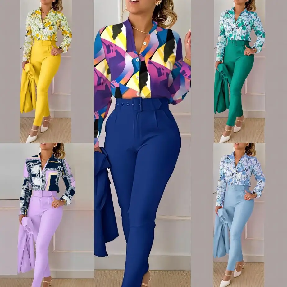 Spring Long Sleeve Fashion Casual Set Fashion Women's Two-piece Set ...