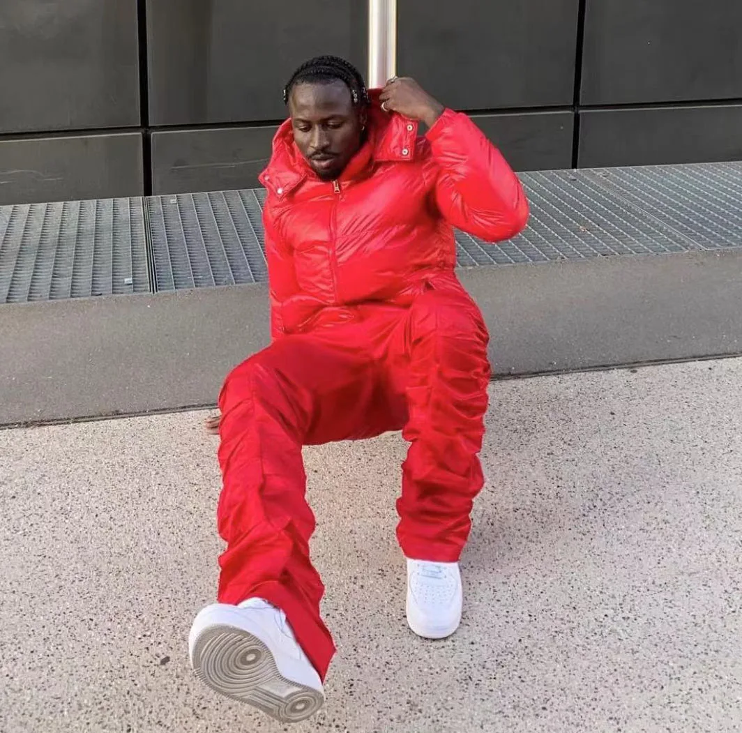 Custom Jogger Cargo Stack Sweat Pants For Mens Casual Folds Hip Hop ...