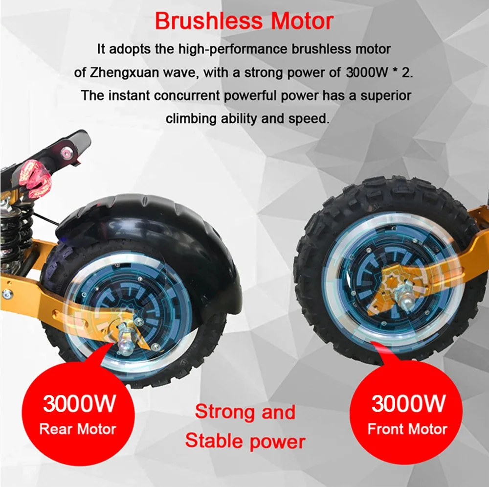 6000watt Dual Motor Escooter - Fast, Foldable, and Versatile