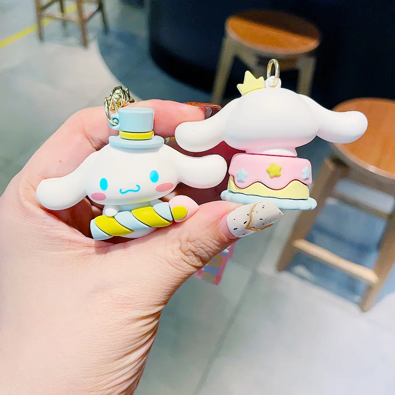 High-quality Cartoon Cute 3d Cinnamoroll Doll Keychain Pvc Keyring ...