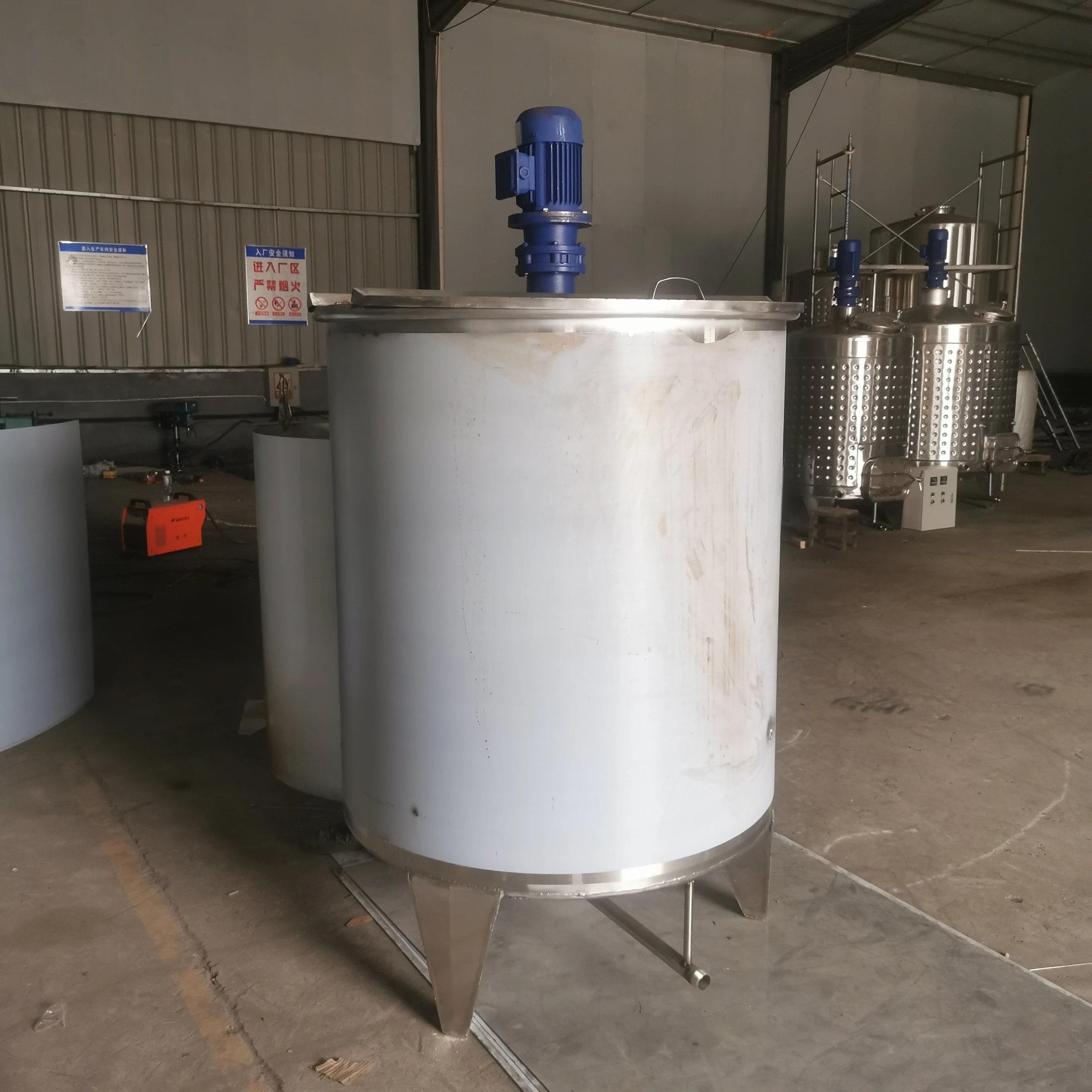 Stainless Steel Stirrer Jacketed Tank Agitator Mixer In Industrial ...