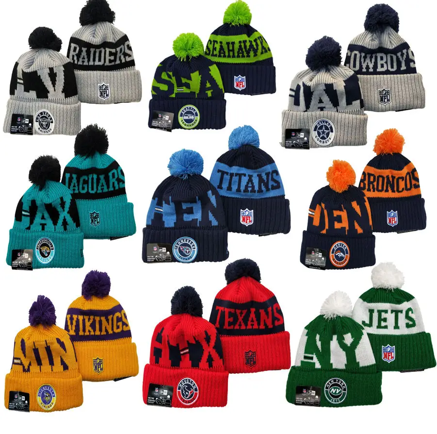 Huayi Latest Design Usa American 32 Football Teams Nfl Winter Beanie ...