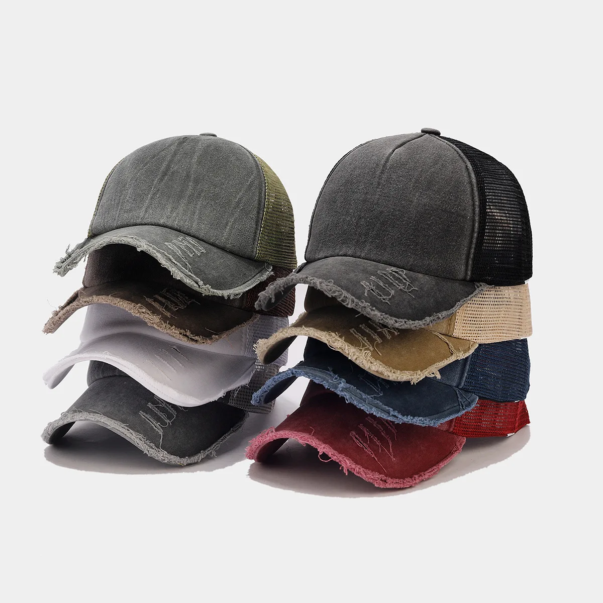 Alibaba.com: Summer Fashion Trendy Mesh Tucker Hat, 5-Panel Vintage ...