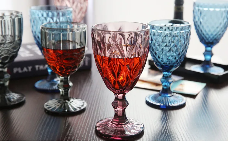 Wholesale 8oz 10oz Glassware - Colored Goblets for Parties