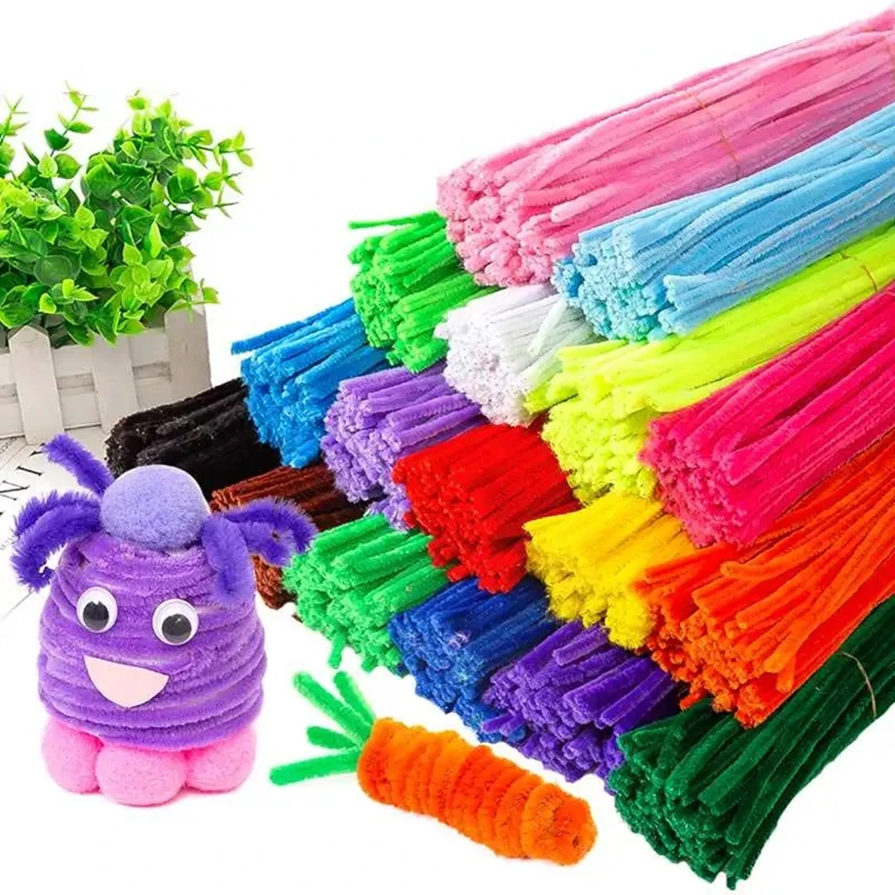 Creativity Street Chenille Stems Pipe Cleaners Green Color Fuzzy ...