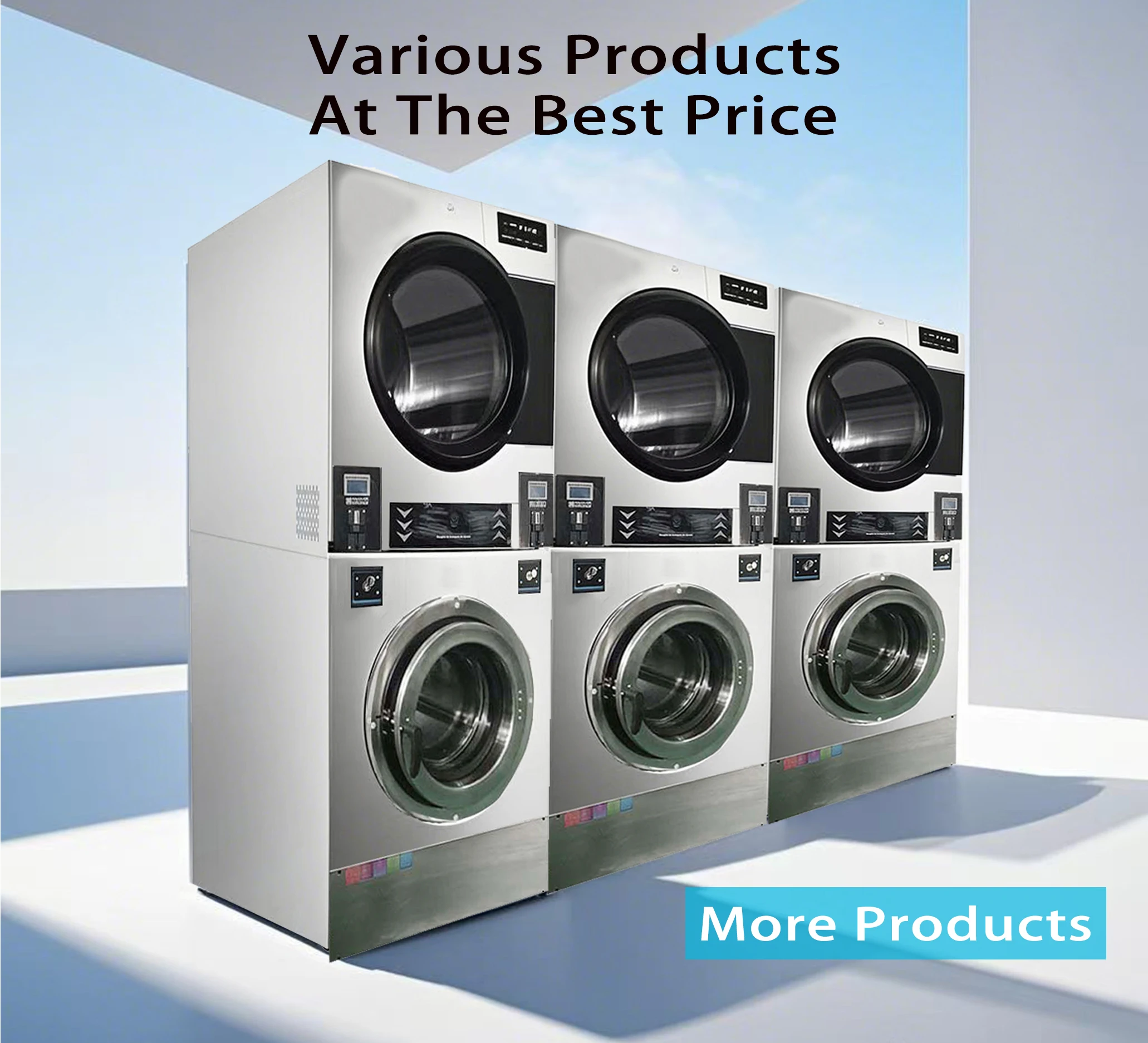 Okaiyou Commercial Laundromat Use Stackable Washer Dryer Machine ...