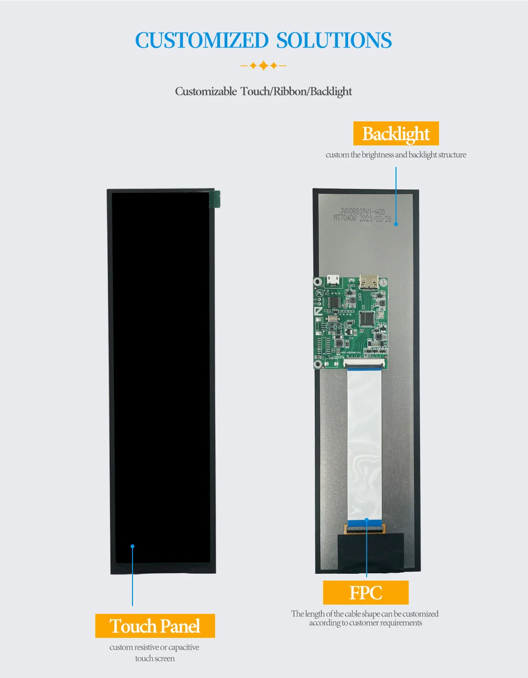 DXQ HSD088IPW1-A 8.8 Inch LCD Display for Medical Machines