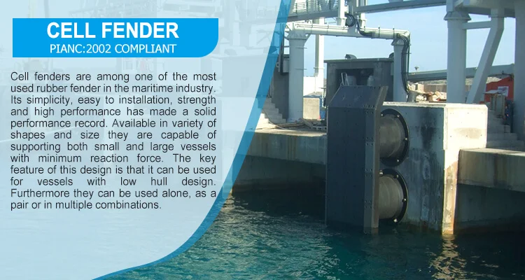 Deers Marine Mooring Cell Rubber Fender with Steel Frontal Frame ...