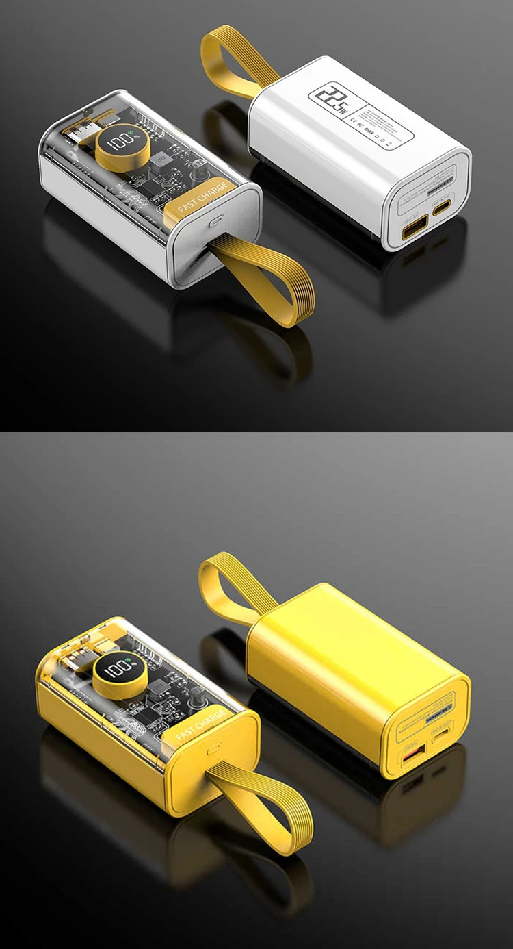 Cyberpunk Transparent Powerbank 10000mah Pd 22.5w Charger Customize Battery Shenzhen For Iphone ...