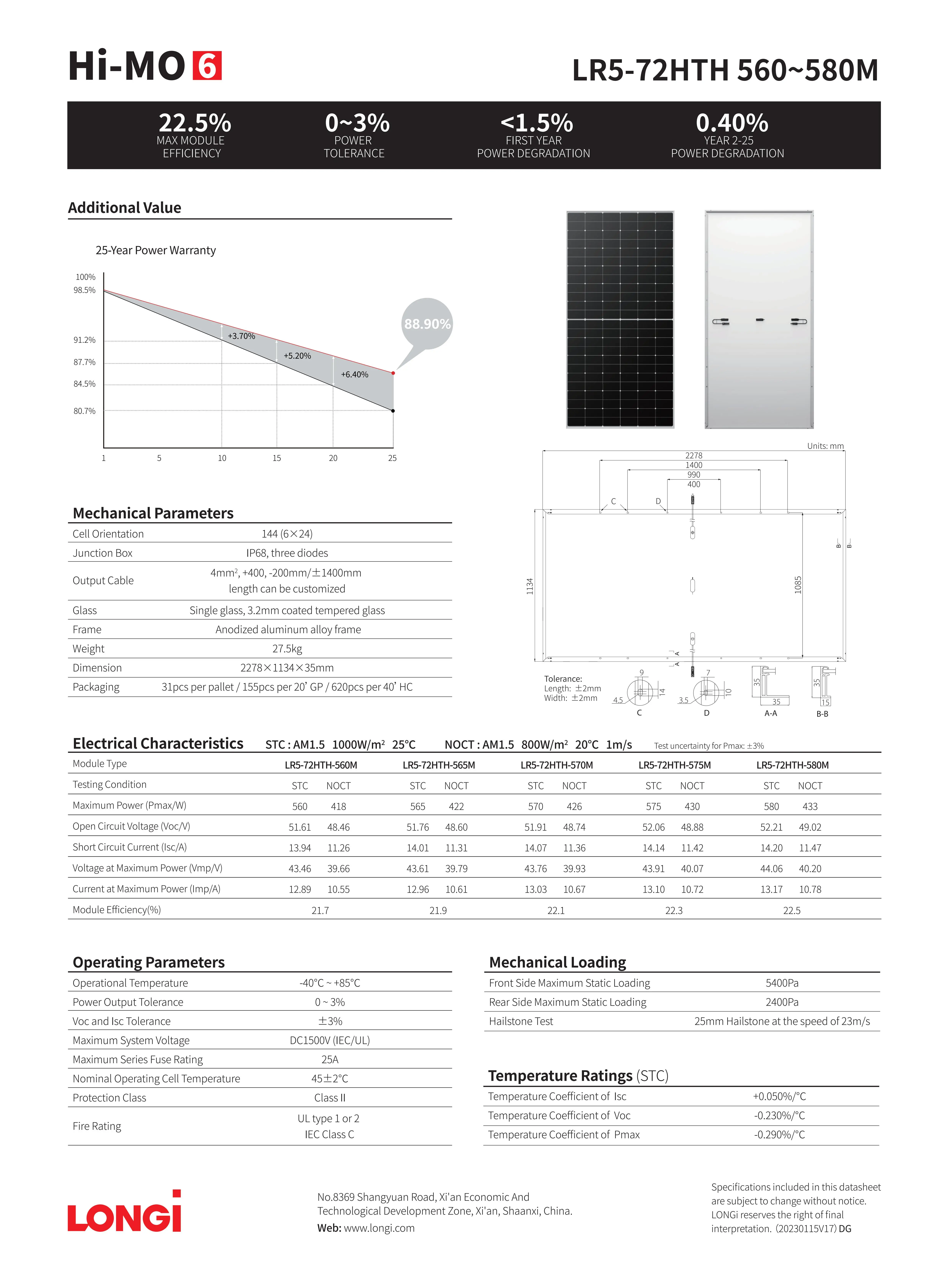 Longi Himo 6 Explorer Lr5-72hth 580w Solar Panels Mono 580w A Grade Pv Module Factory Direct ...