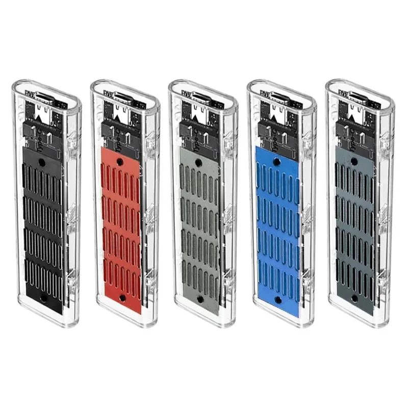 USB3.1 Gen2 Type-C Case 10Gbps Transparent M.2 NVMe SSD Enclosure SATA ...