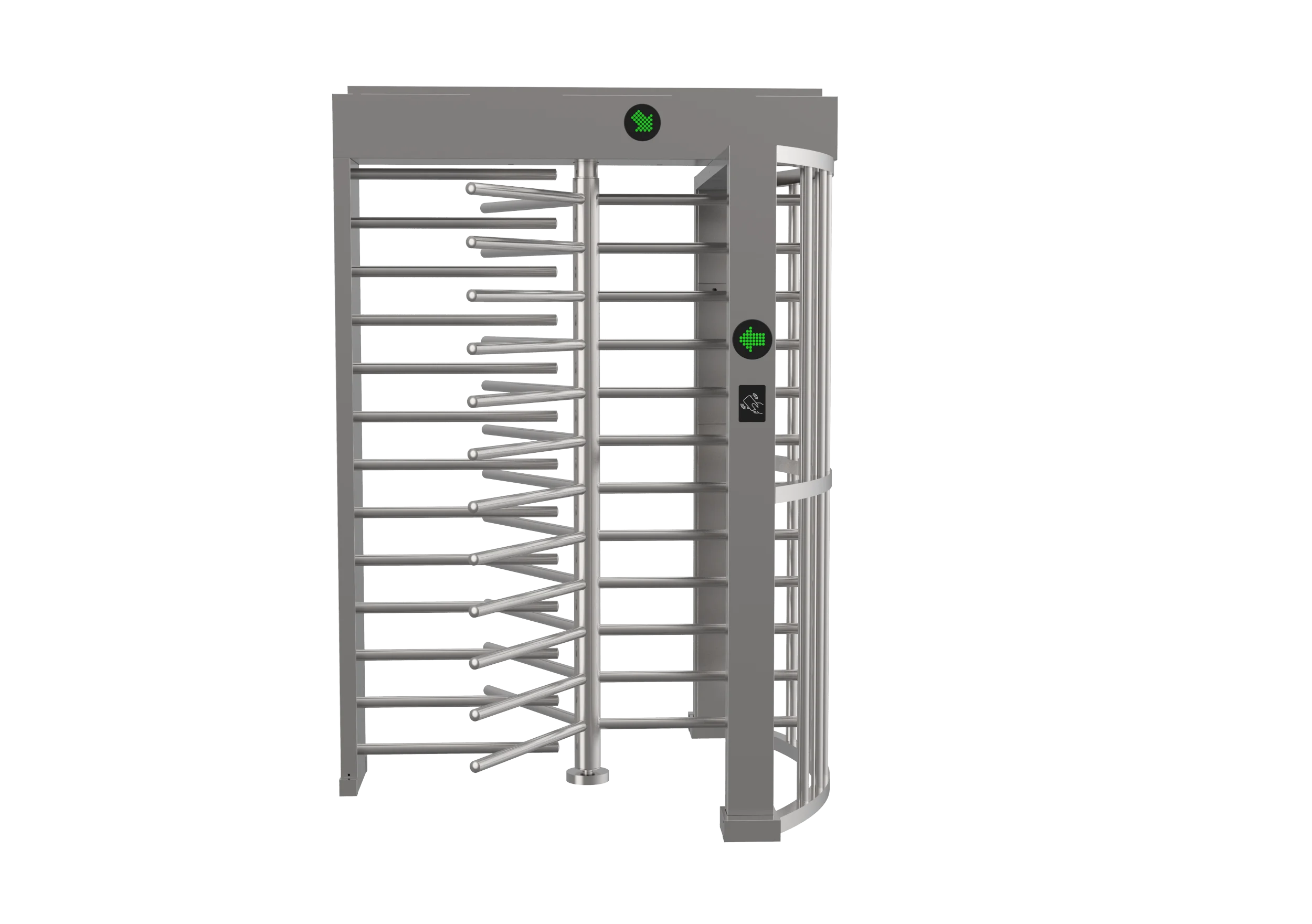 Full Height Mechanism Revolving Door Stainless Steel Single Channel ...