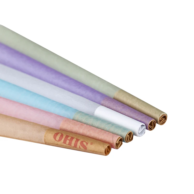 Pre Roll 110mm White Brown Multi Color Paper Rolled Cones With Tips ...