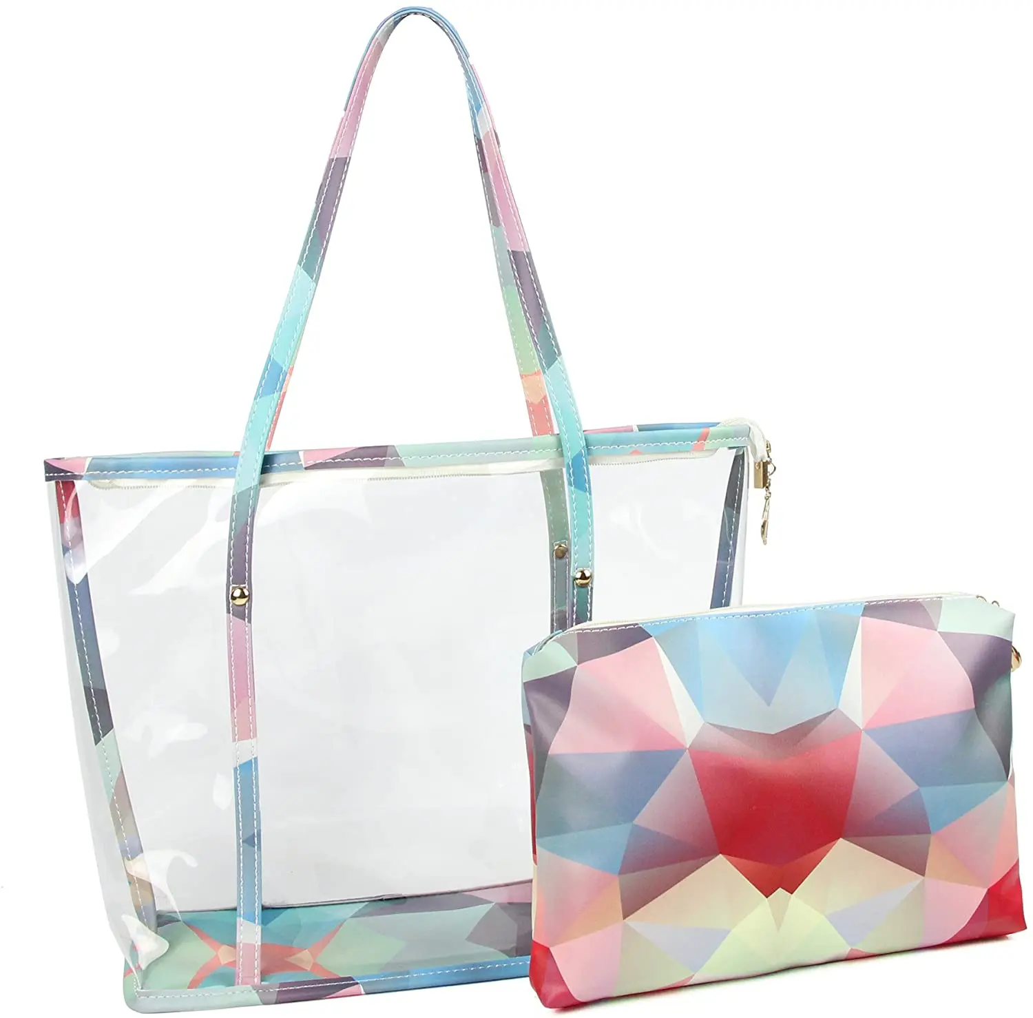 2023 Factory Transparent Clear Pvc Bag Custom Handbags And Tote Beach ...
