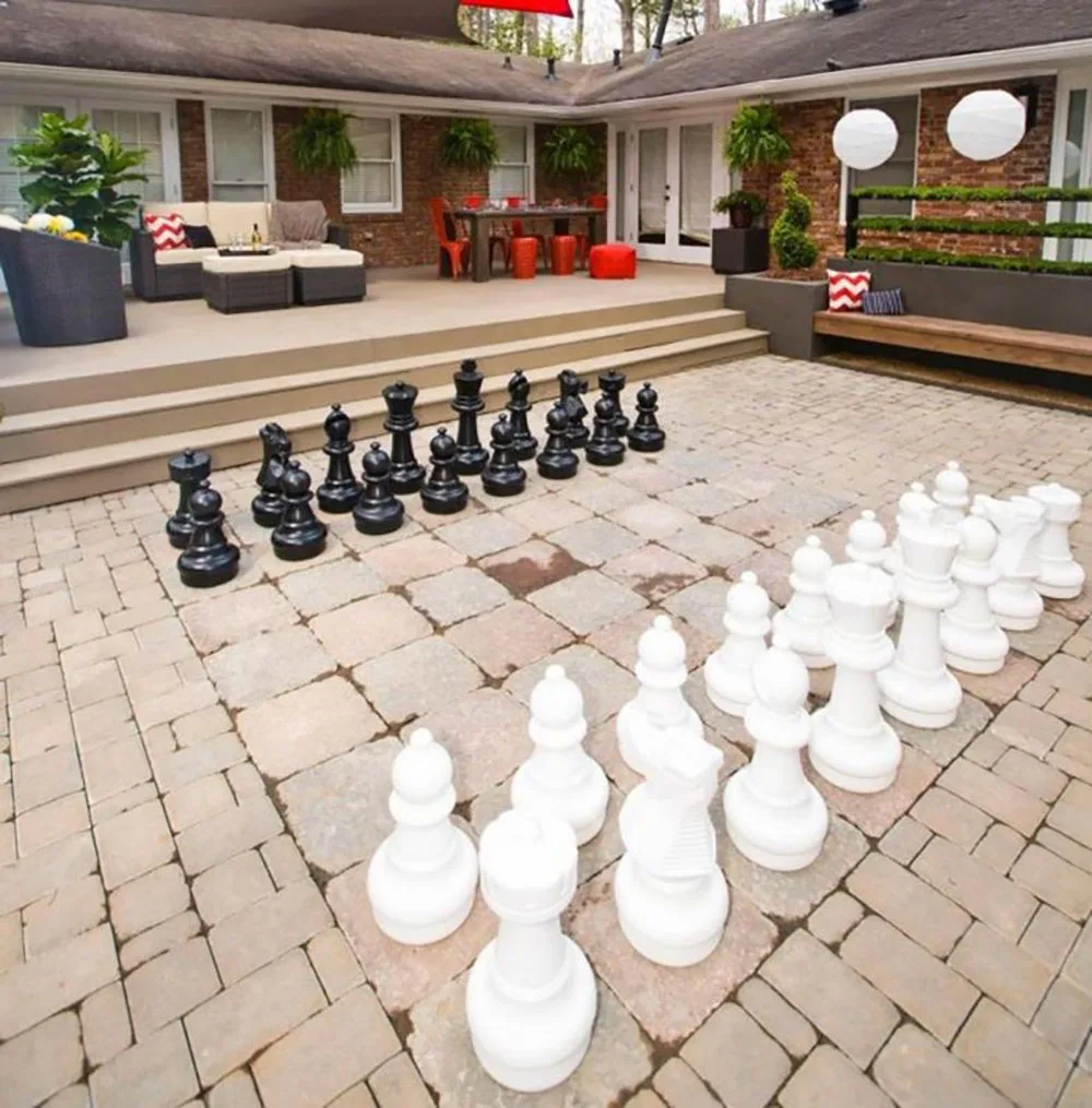 Giant Outdoor Chess Set - Perfect for Family Yard Games