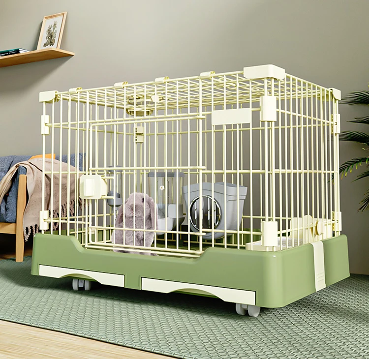 Wholesale Home Use Pink And Green Color Rabbit Hutches Cage Rabbit Pet ...