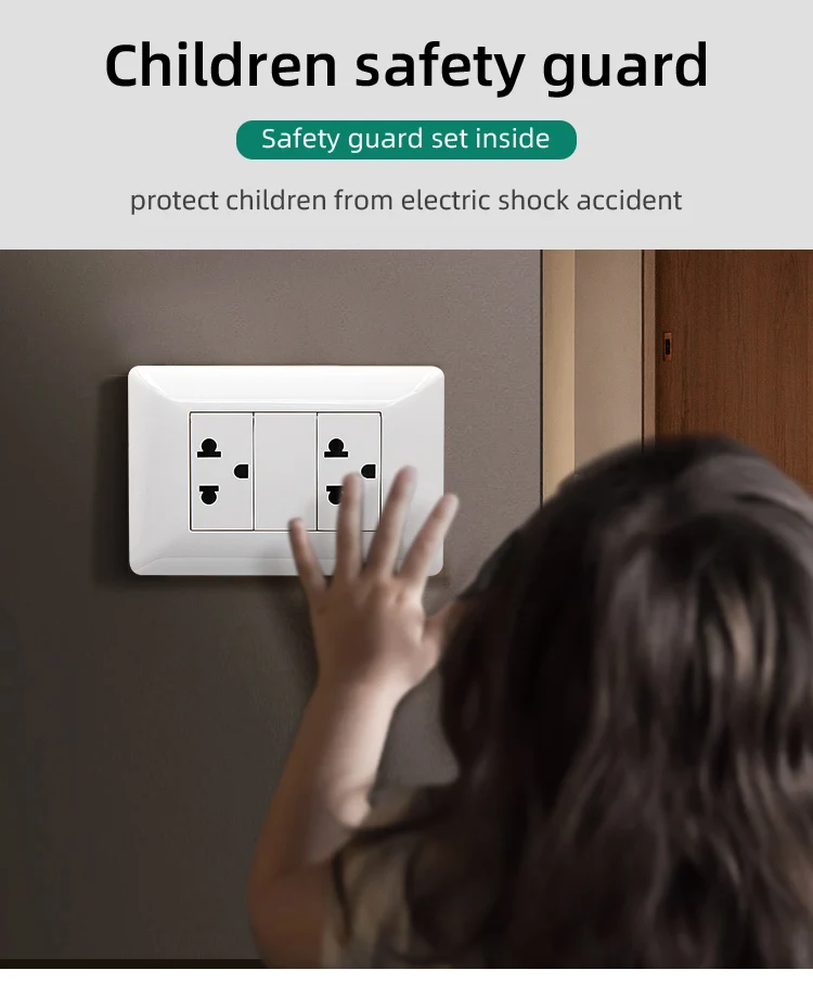 US Standard 16a Modern Luxury Wall Switch Light Wall Sockets