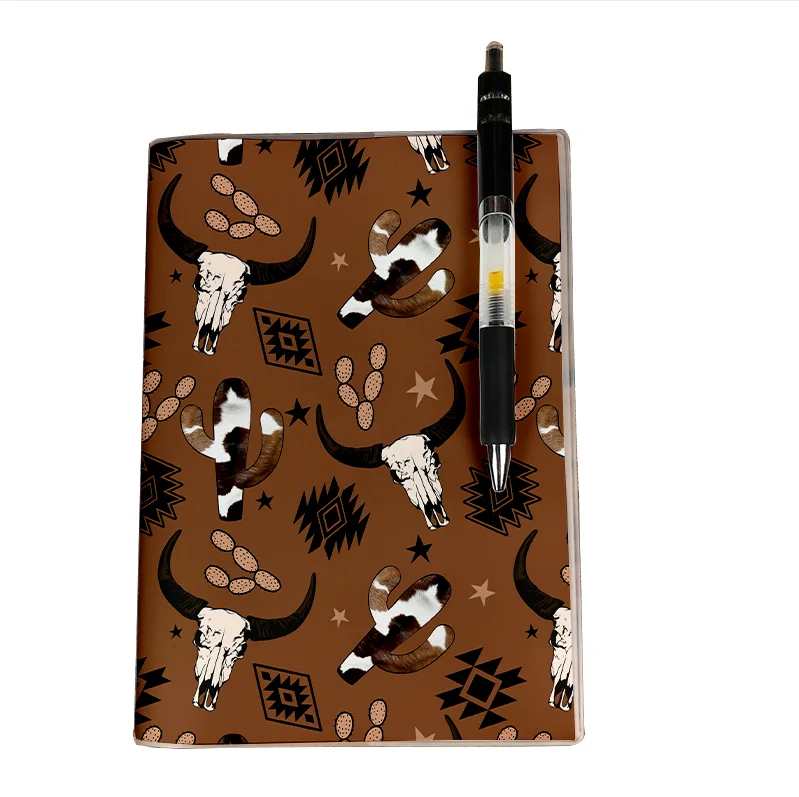 Boutique Western Style Aztec Cow Skull Notebook - Buy Aztec Notebook ...