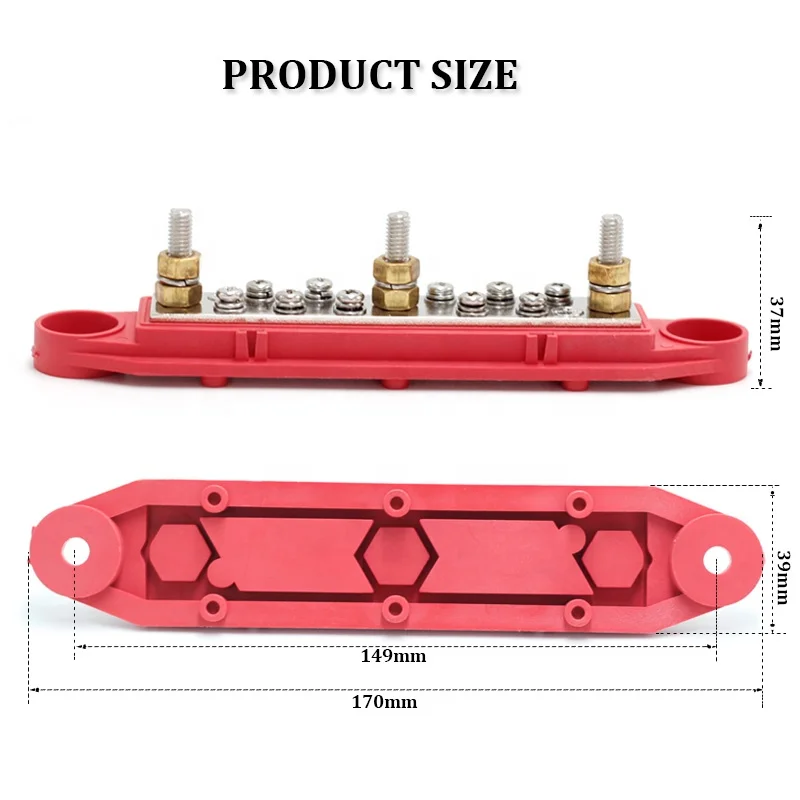M6 Screw Stud Wiring Board 1/4" Electric Pure Copper Busbar 150a Boat ...