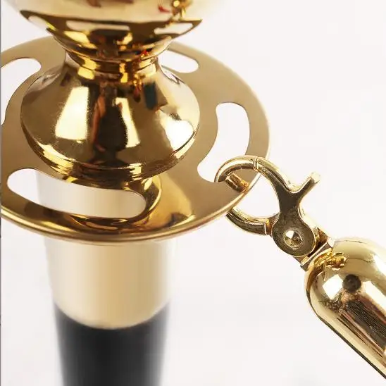 Black Gold Bollard Queue Management - Stainless Steel