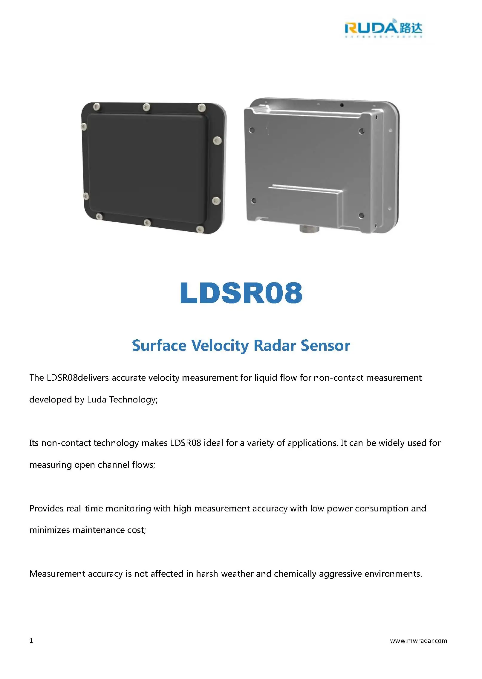 24ghz 12v/24v Current Meter Water Velocity Measurement Velocity ...