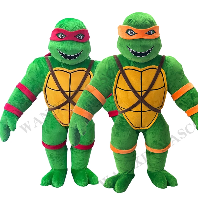 Cosplay as Cartoon Green Ninja Turtles - Adult Mascot Costumes