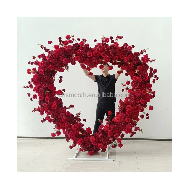 Artificial Red Rose Wedding Arch - Elegant Decor Solution