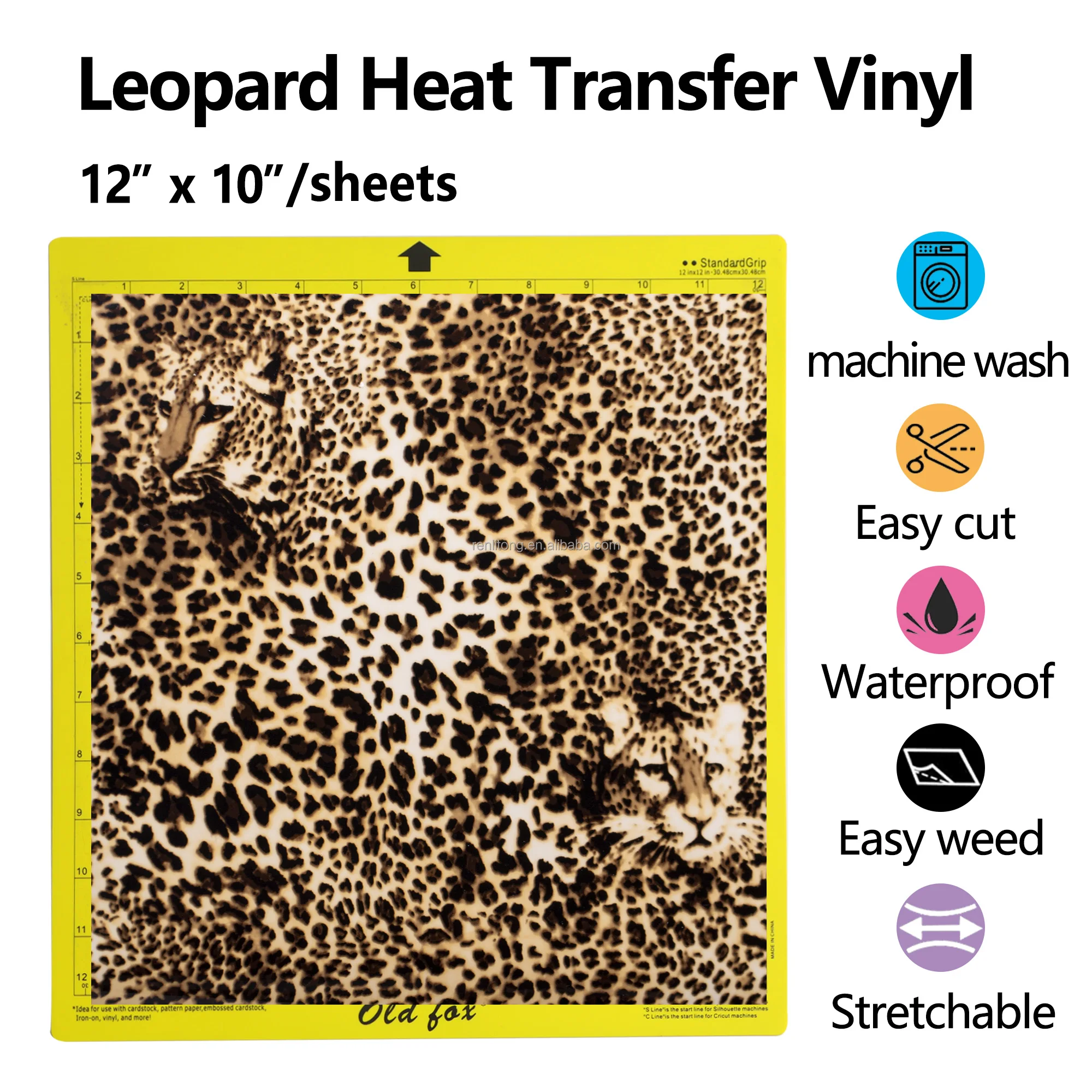 Renlitong Leopard Print Heat Transfer Series Vinyl For T Shirt Printing ...