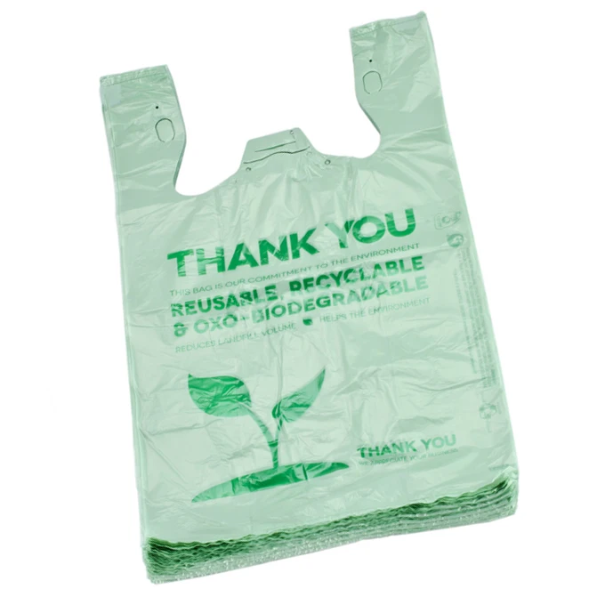 Biodegradable Eco-friendly Recycled Material Pla Grocery T Shirt ...