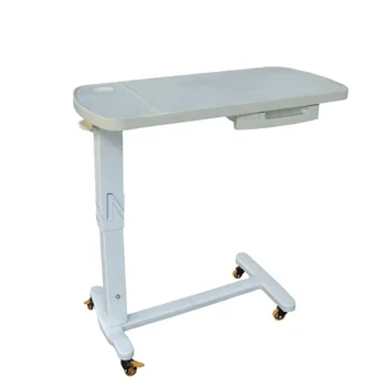Bdt001d Hospital Rolling Adjustable Over Bed Table With Drawer And ...