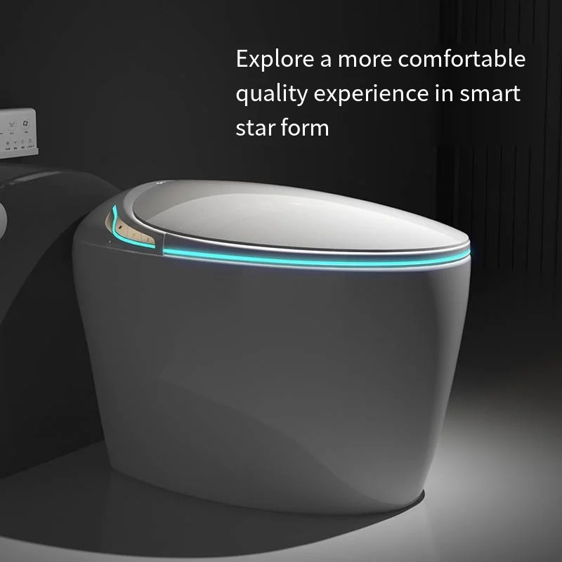 Elegant Porcelain Toilet Quiet Operation Smart Toilet Innovative Smart ...