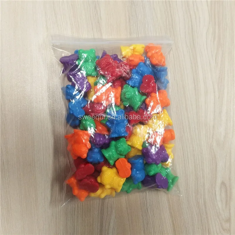 Kids Toys Coloured Plastic Bears Small 3g Counting Bear 6 Colors Mixed ...