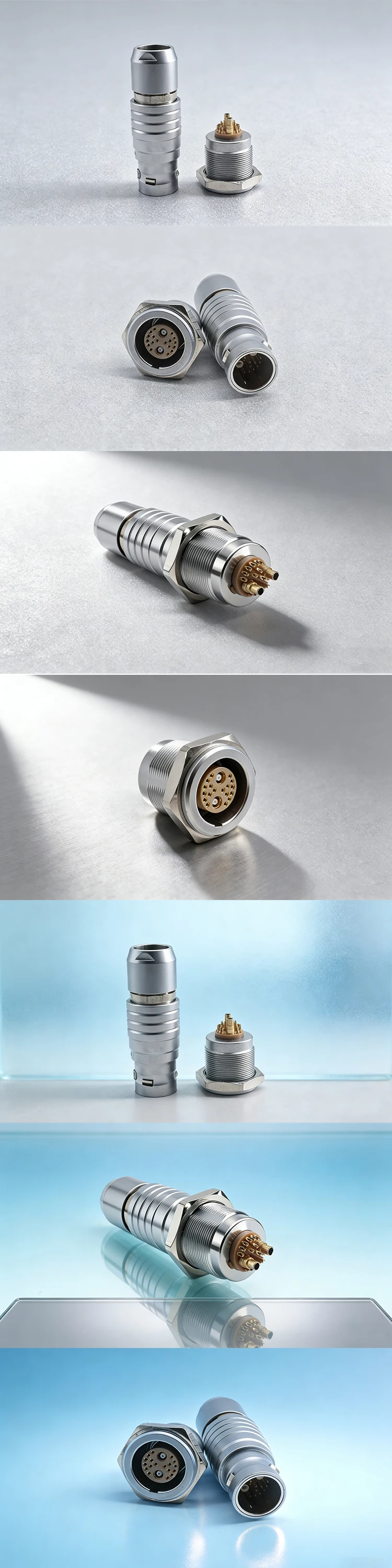 KNX 4B Series Circular Metal Push Pull Connector Medical Fast Plug ...