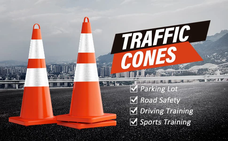 PVC Reflective Cone 70 cm Road Construction Safety Cone High Quality ...