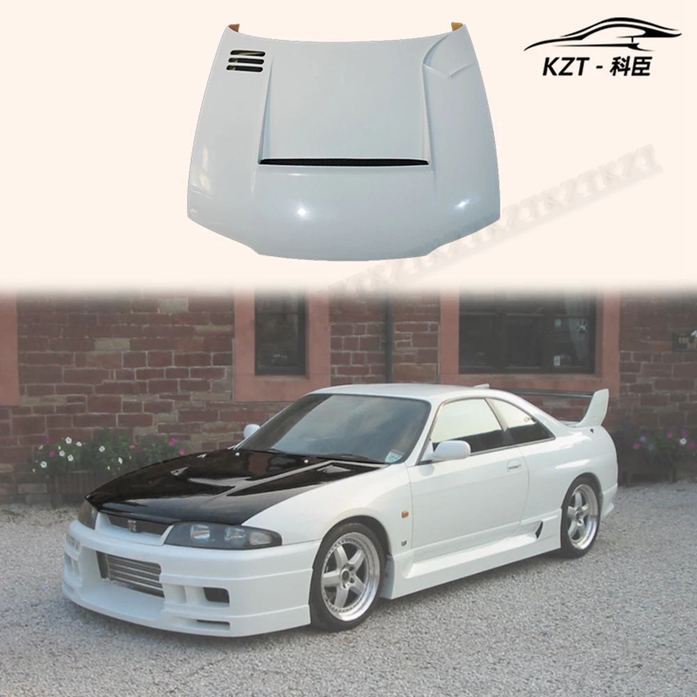 Nissan Skyline R33 GTS GTR Fiber Glass Vented Hood (GTR Only)