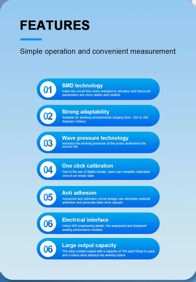 Rf Capacitance Level Switch For Measure Liquid Acid Wheat Rice Sand ...