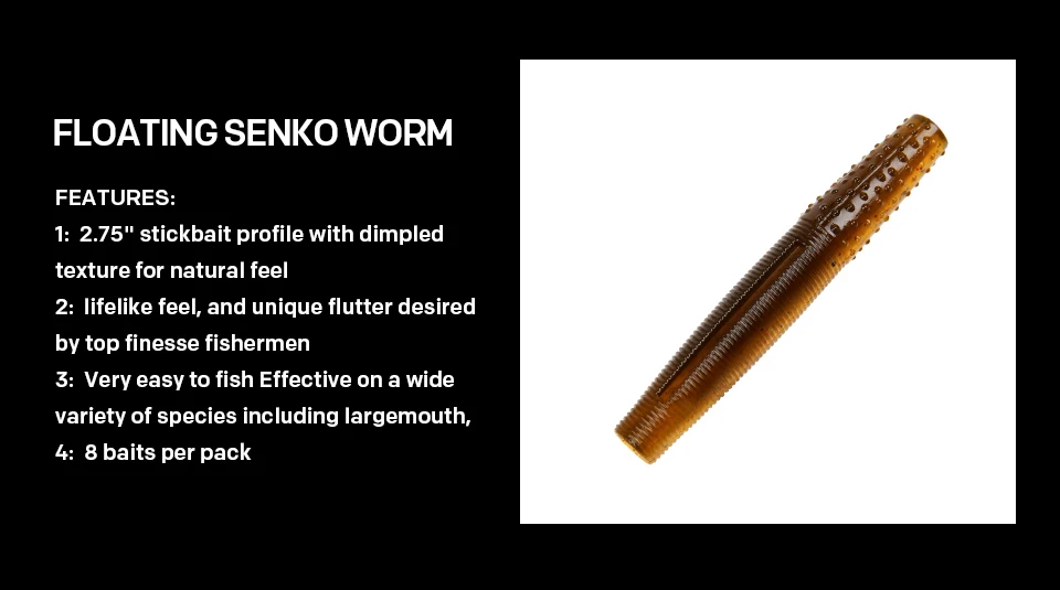 Letoyo Lsb053 Senko 3.8g 6.9cm Soft Plastic Fishing Worm Lure Stick ...