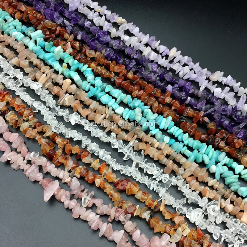 Gemstone Different Color Strand Chips Strand Drilled Crystal Chips ...