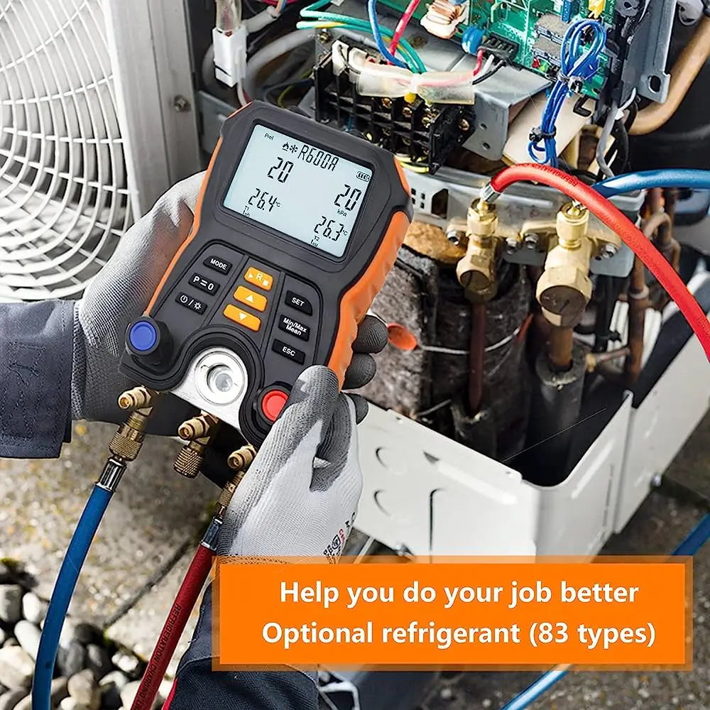 557 Refrigeration Hvac Tester Manometer Vacuum Manifolds Gauge Set ...