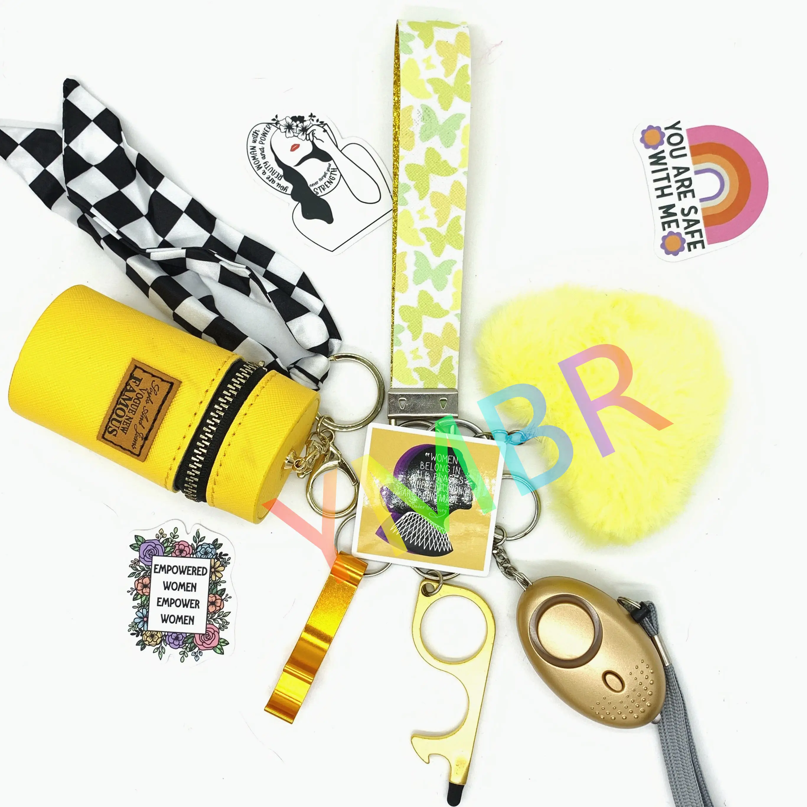 Wholesale Female Emergency Self Defense Safety Alarm Keychain Set ...