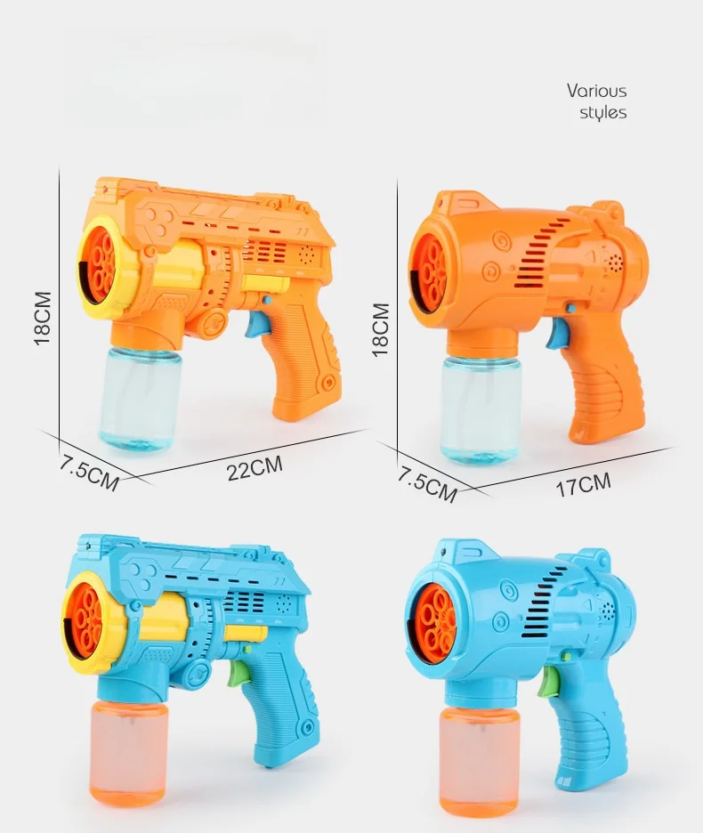 Allogogo Electric Soap Bubble Gun Machine 5 Holes Plastic Bubble Gun ...