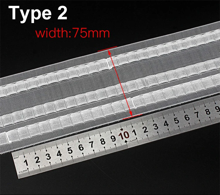 Popular Transparent Nylon Long Fishing Net Wave Curtain Tape Modern ...