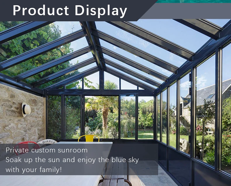 Free Standing Aluminium Glass Conservatory Sunrooms Prefabricated ...