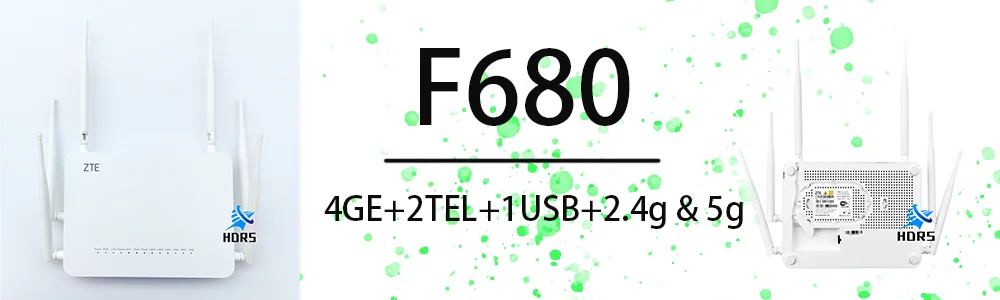 Brand New Zte F680 4ge +2pots + High Dual Band Wifi Gpon Ont Onu Router ...