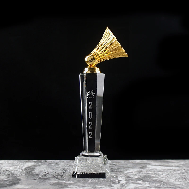 Wholesale Chinese Pujiang Factory Badminton Awards Trophies