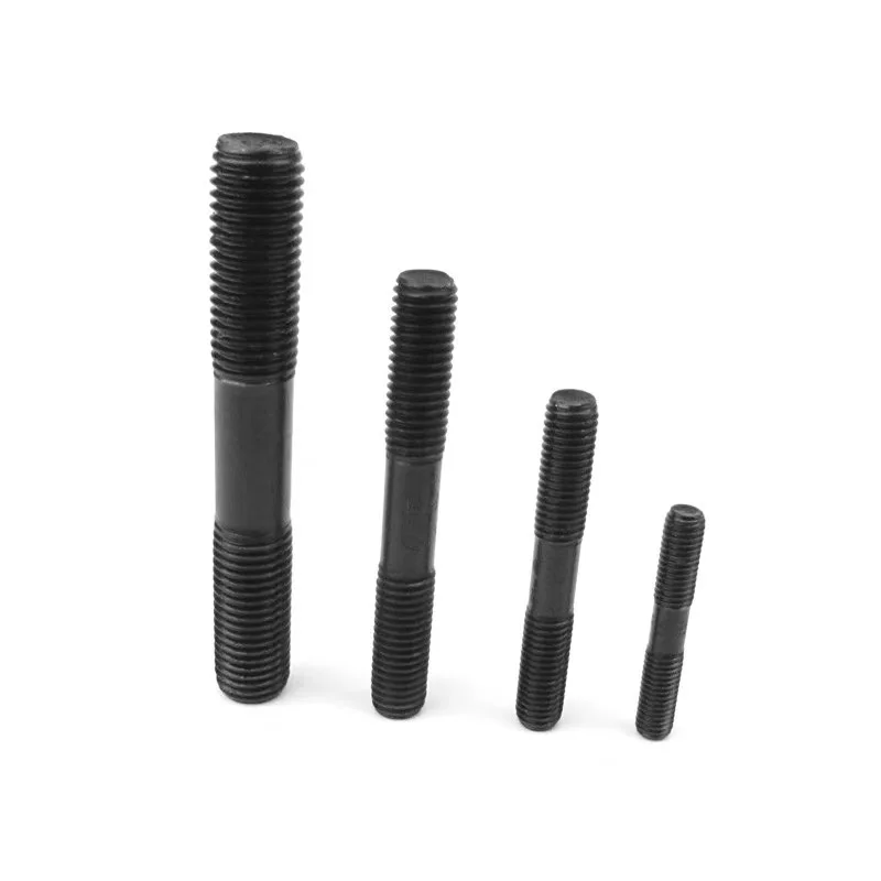 Fastener Double End Studs Threaded Rod Stud Bolt Threaded Bar HDG Black ...