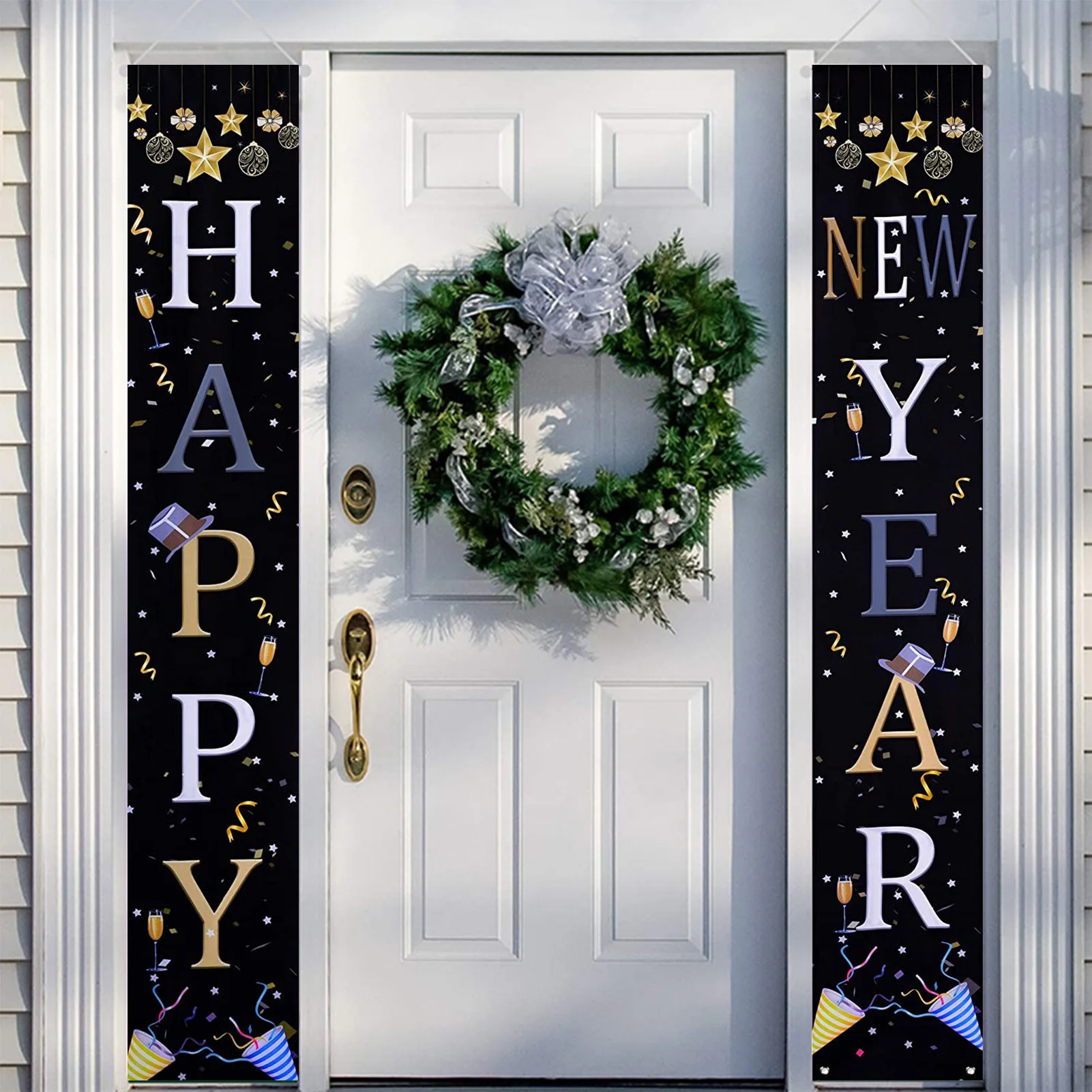 Nicro Custom New Year Atmosphere Supplies Welcome Banner Flag Gift ...