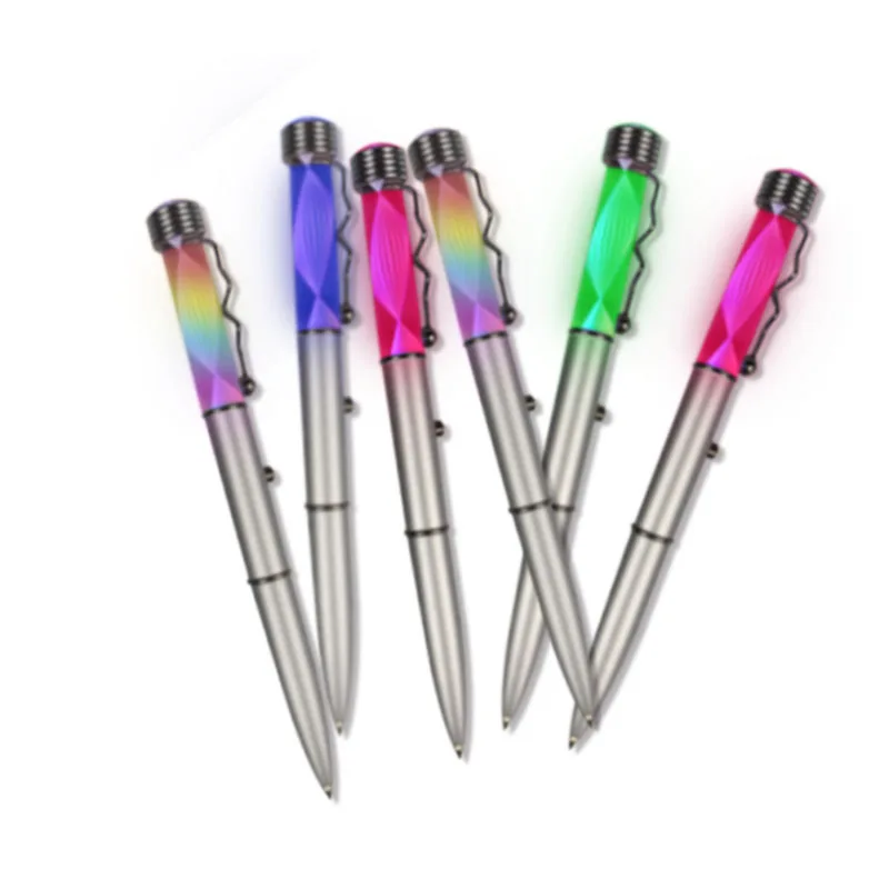 Lighted Tip Pen Metal Ballpoint Pen With Light Black Ink Writing Pen ...
