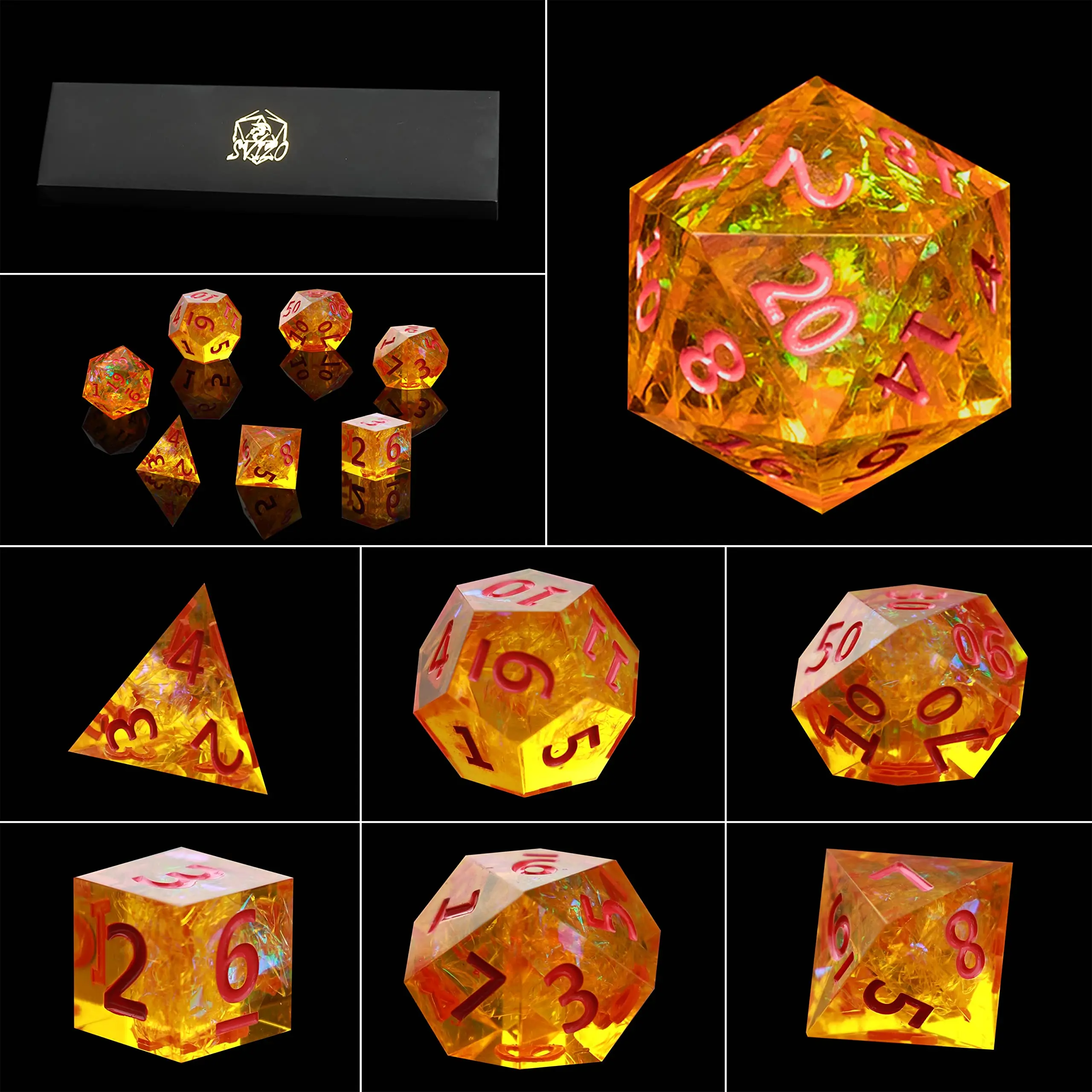 Dungeons and Dragons Transparent Bloody Color DND RPG 7pcs Per Set ...